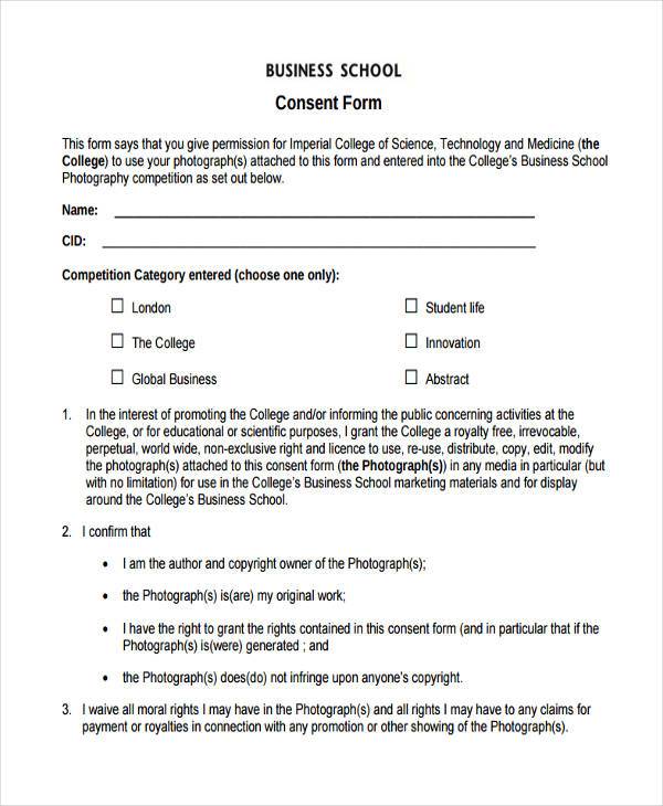 FREE 11+ Business Consent Form Samples, PDF, MS Word, Google Docs