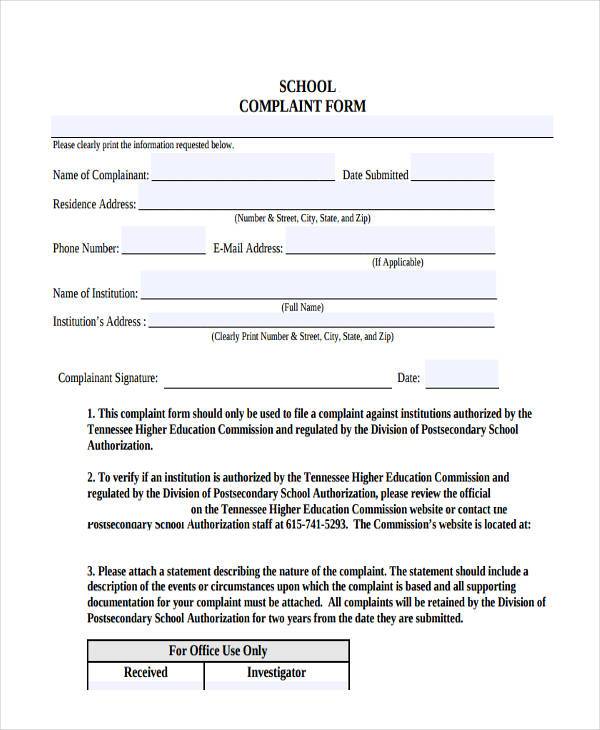 FREE 8+ Complaint Verification Forms in PDF | MS Word