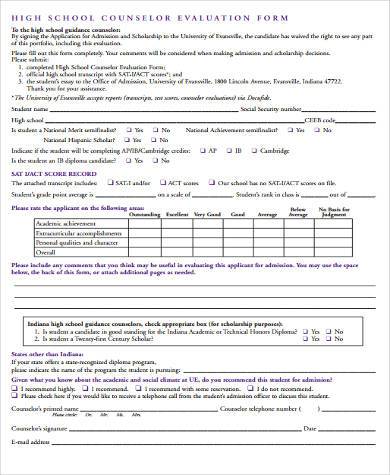 FREE 9+ Sample Counselling Evaluation Forms in PDF | MS Word