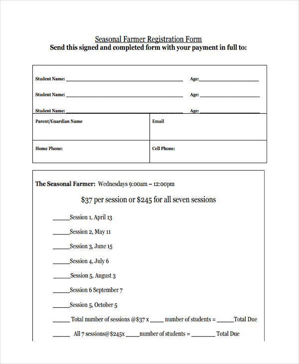 FREE 14+ Farmer Registration Form Samples, PDF, MS Word, Google Docs