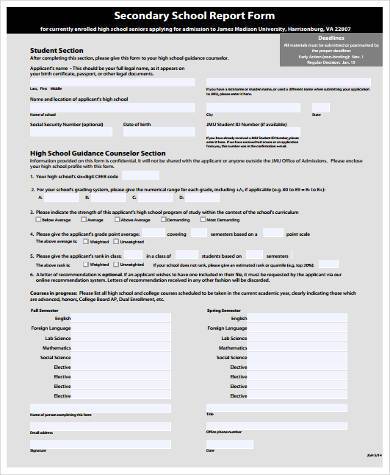 FREE 14+ School Report Form Samples, PDF, MS Word, Google Docs, Excel