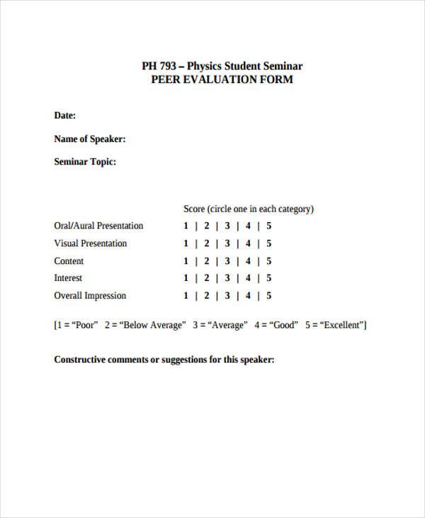 FREE 8+ Seminar Evaluation Forms in PDF | MS Word