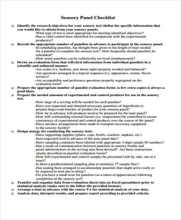 FREE 12+ Sensory Evaluation Form Samples, PDF, MS Word, Google Docs