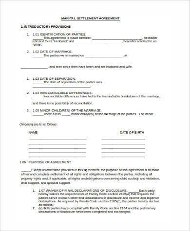 FREE 12+ Separation Agreement Form Samples, PDF, MS Word, Google Docs