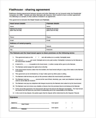FREE 13+ House Agreement Form Samples, PDF, MS Word, Google Docs
