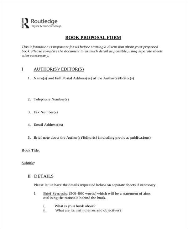 FREE 9+ Book Proposals Forms in PDF | MS Word