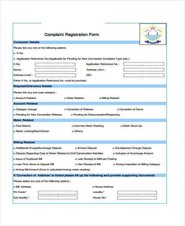 FREE 7+ Sample Complaint Register Forms in PDF | MS Word
