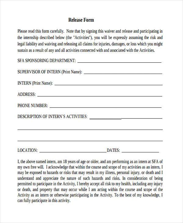 FREE 7+ Sample Note Release Forms in PDF | MS Word