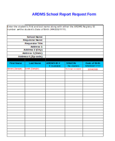 FREE 14+ School Report Form Samples, PDF, MS Word, Google Docs, Excel