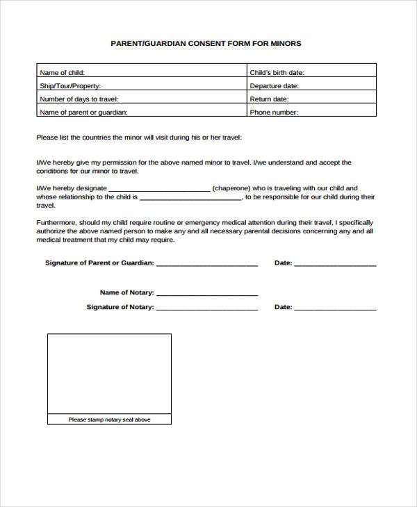 FREE 8+ Travel Consent Forms in PDF | MS Word