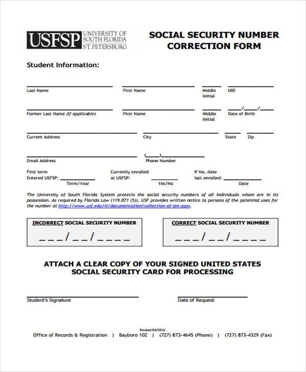 FREE 8+ Sample Social Security Card Forms in PDF | MS Word