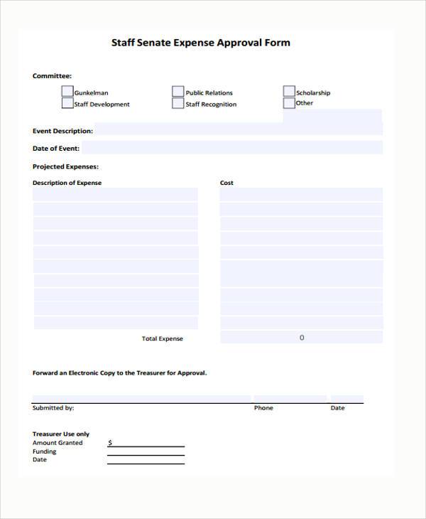 FREE 14+ Expense Approval Form Samples, PDF, MS Word, Google Docs