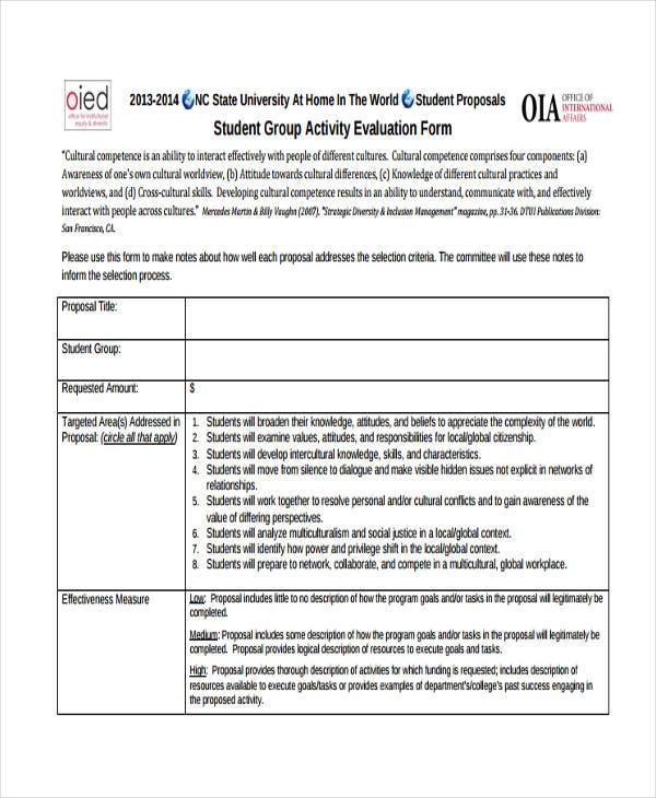 FREE 10+ Activity Evaluation Form Samples, PDF, MS Word, Google Docs
