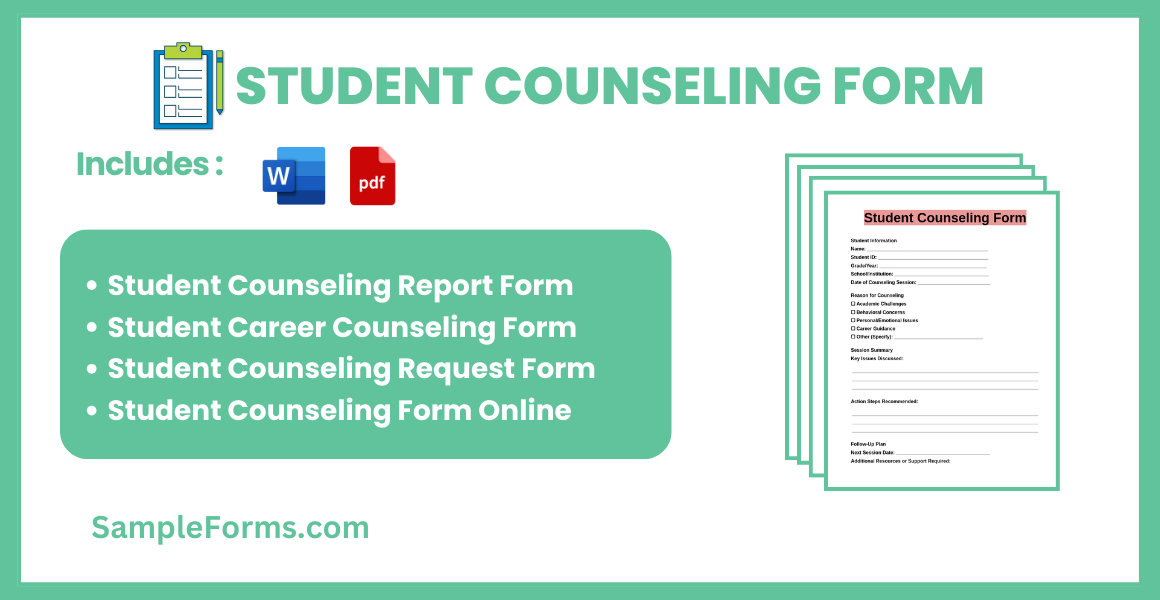 FREE 12+ Student Counseling Form Samples, PDF, MS Word, Google Docs