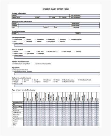 FREE 9+ Sample Student Report Forms in PDF | MS Word