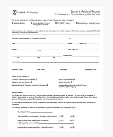 FREE 9+ Sample Student Report Forms in PDF | MS Word