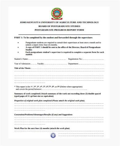 FREE 9+ Sample Student Report Forms in PDF | MS Word