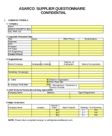 FREE 8+ Supplier Survey Form Samples in MS Word | PDF | Excel