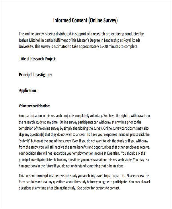 Survey Informed Consent Template