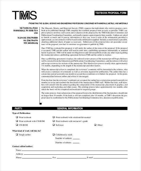 FREE 9+ Book Proposals Forms in PDF | MS Word