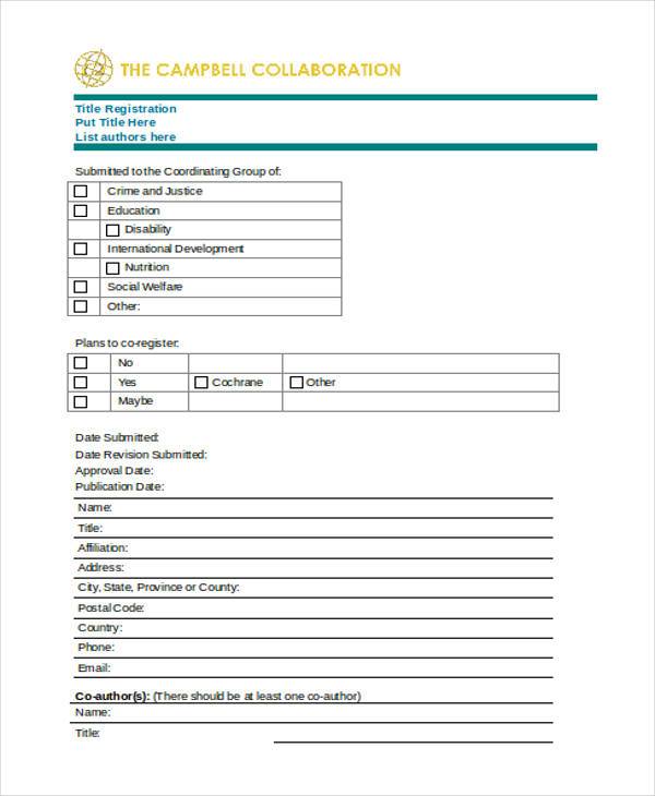 FREE 35+ Registration Form Samples, PDF , MS Word, Google Docs