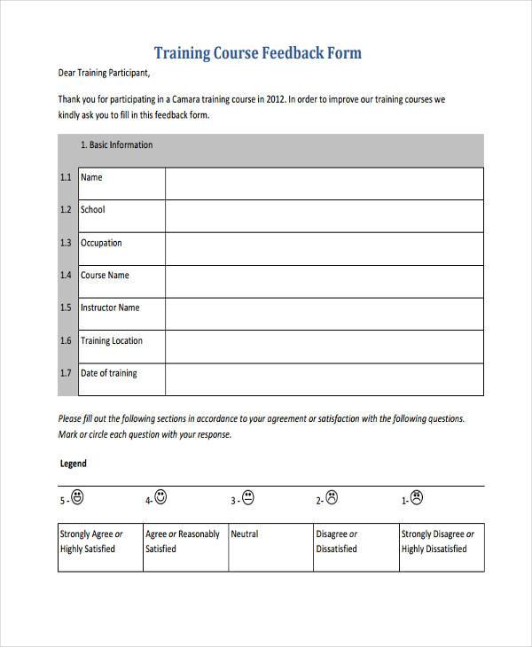 FREE 42 Feedback Forms In PDF MS Word Excel