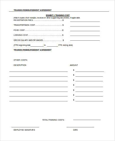 FREE 14+ Training Agreement Form Samples, PDF, MS Word, Google Docs