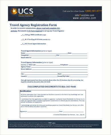 FREE 8+ Sample Travel Registration Forms in PDF | MS Word
