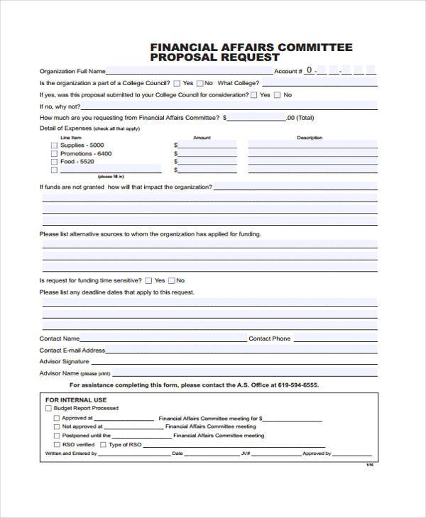 FREE 10+ Finance Proposal Forms in PDF | MS Word