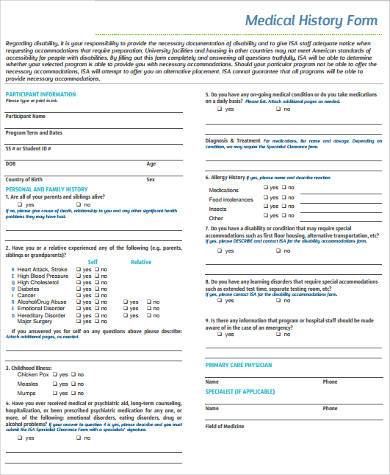FREE 9+ Sample Travel History Forms in PDF | MS Word