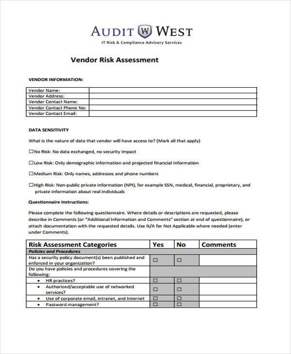 FREE 7+ Sample Management Risk Assessment Forms in PDF | MS Word
