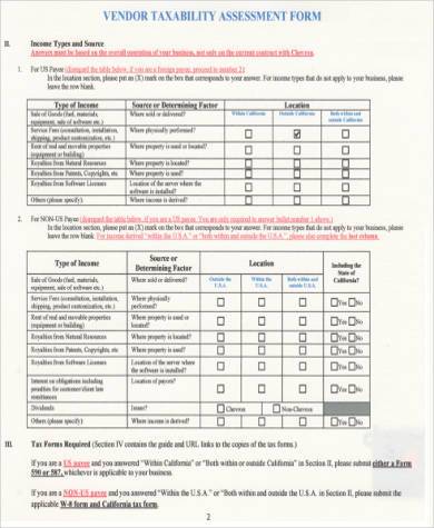 FREE 10+ Sample Vendor Assessment Forms in PDF | MS Word | Excel