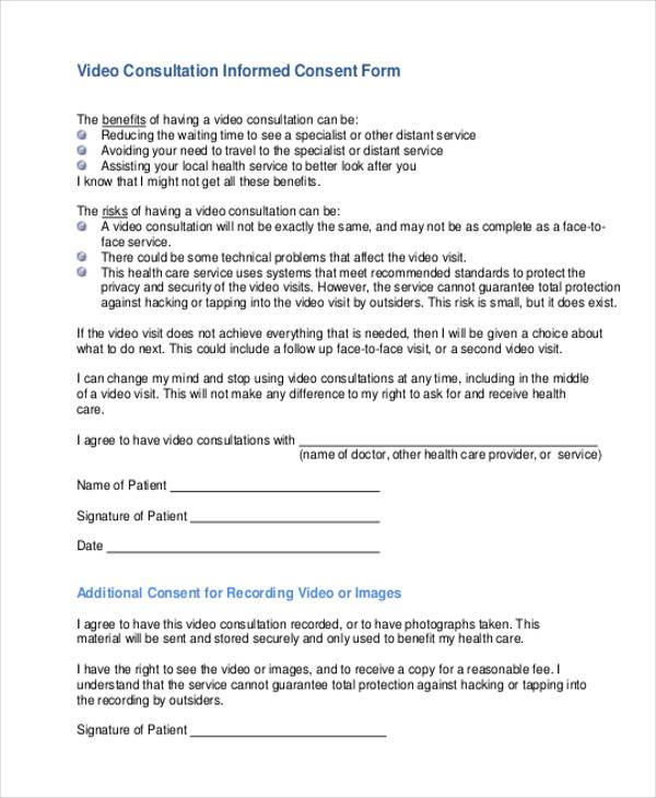 FREE 9+ Video Consent Forms in PDF | MS word