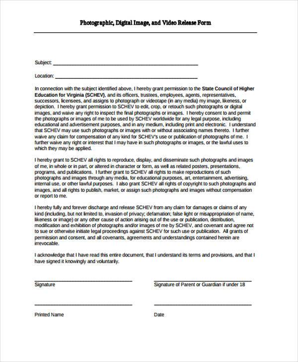 FREE 10+ Image Release Forms in PDF | MS Word | Excel