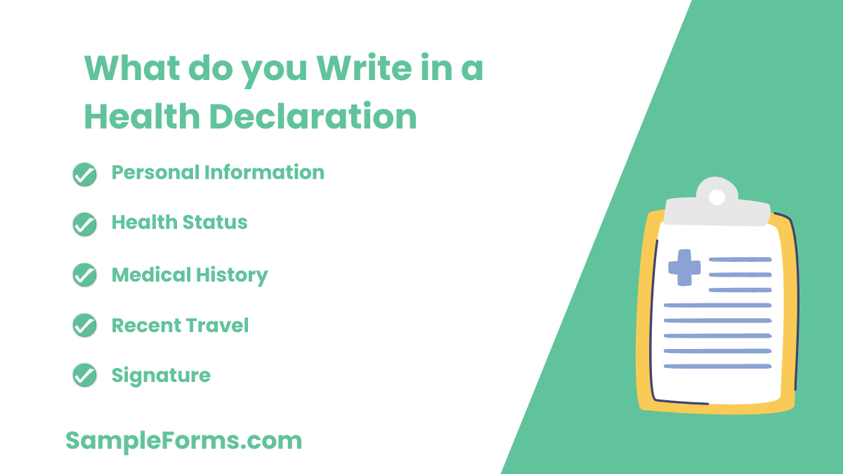FREE 13+ Health Declaration Form Samples, PDF, MS Word, Google Docs, Excel