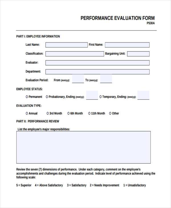 FREE 7+ Work Evaluation Form Samples in PDF