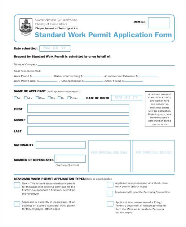 FREE 7 Sample Work Application Forms In PDF MS Word
