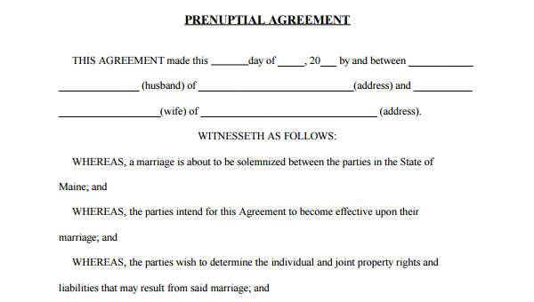 Free Printable Prenuptial Agreement Form FREE PRINTABLE TEMPLATES