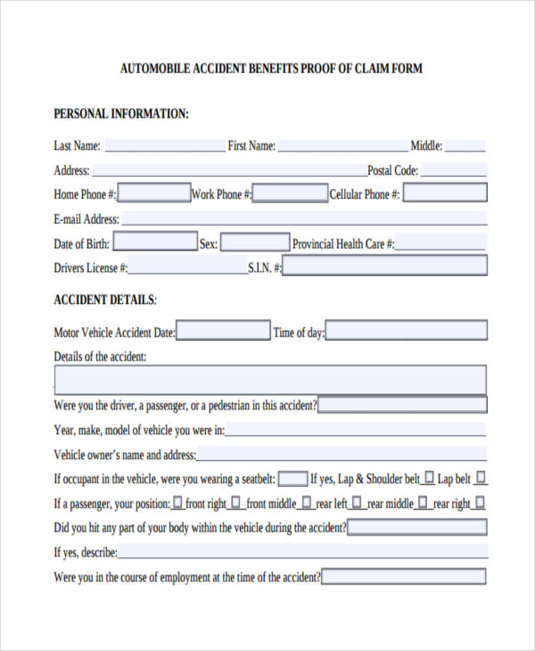 FREE 37+ Sample Claim Forms in PDF | Excel | MS Word
