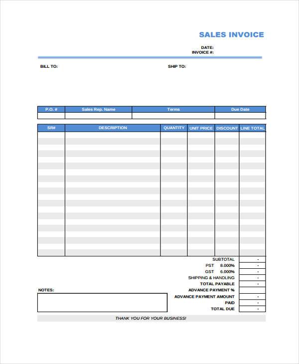 FREE 37 Invoice Forms In PDF