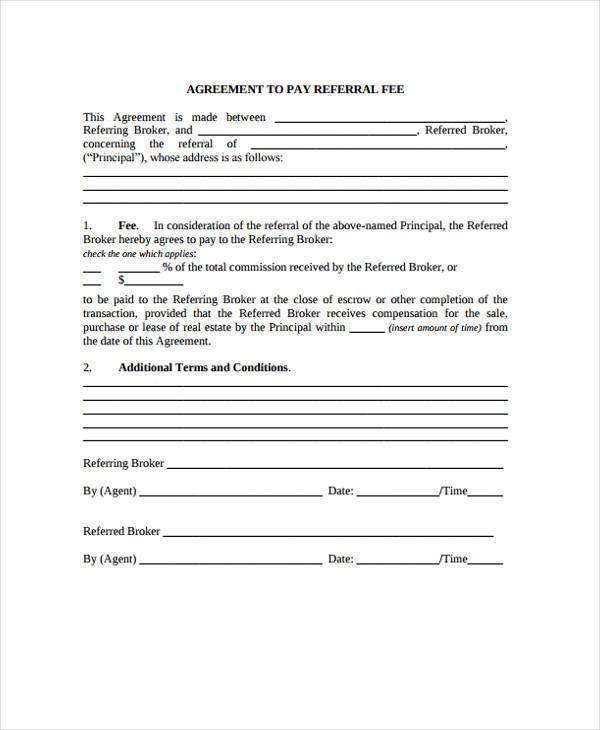 Referral Fee Agreement Template Video Bokep Ngentot