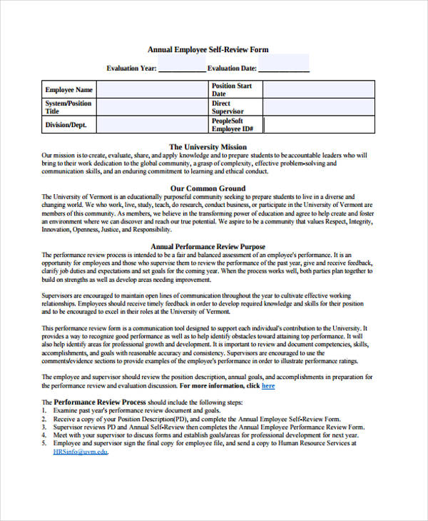 FREE 32 Employee Evaluation Forms In PDF MS Word Excel