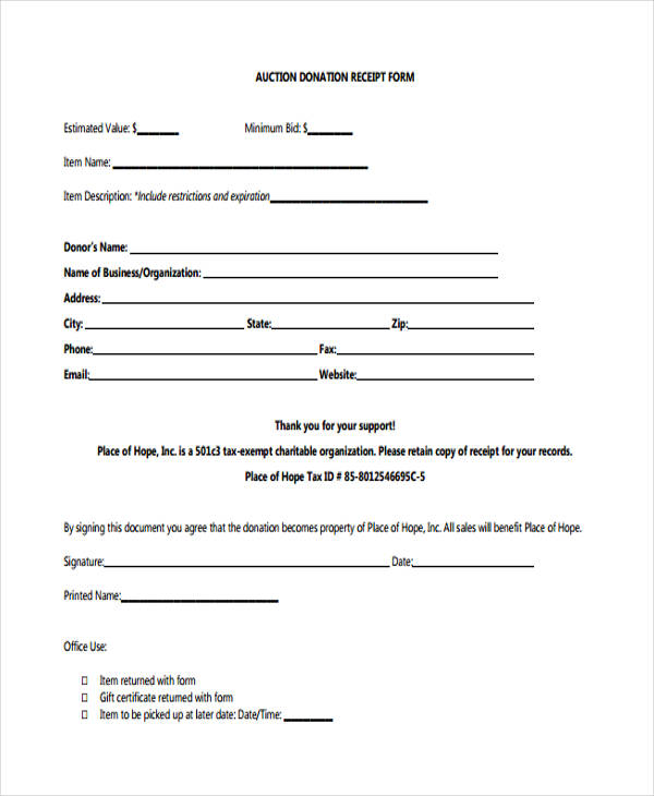 FREE 40 Printable Receipt Forms In PDF MS Word Excel