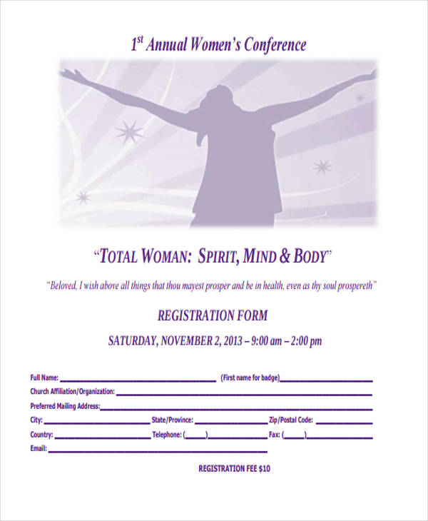 FREE 24+ Conference Registration Forms in PDF | Excel | MS Word