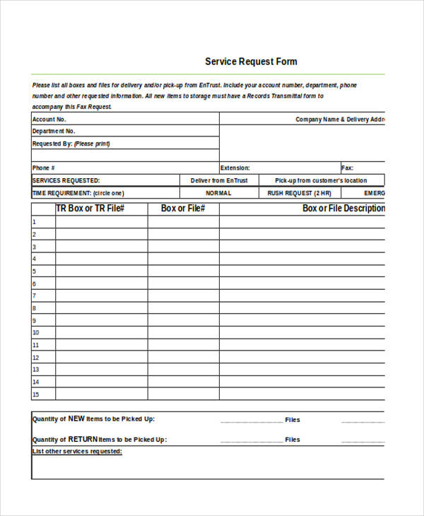 FREE 40+ Request Forms in Excel