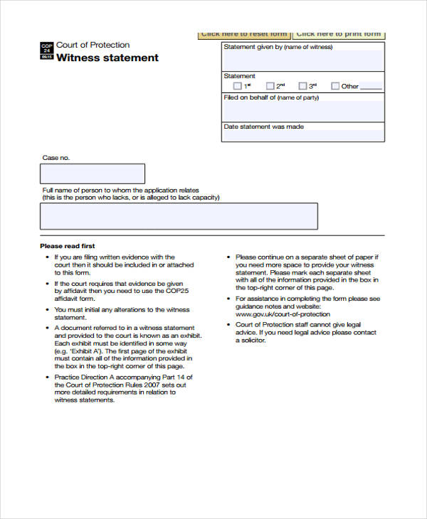 FREE 42+ Statement Form Samples, PDF, MS Word, Google Docs, Excel