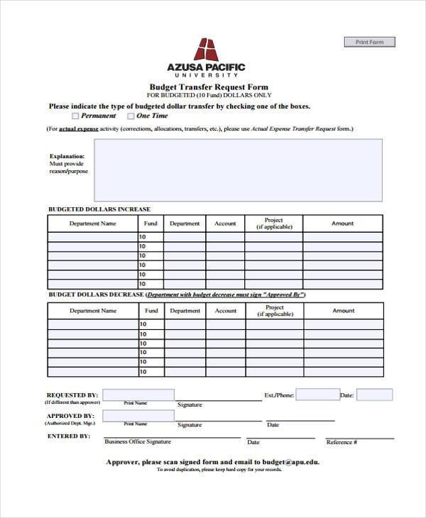 FREE 49+ Budget Forms in PDF | MS Word | Excel