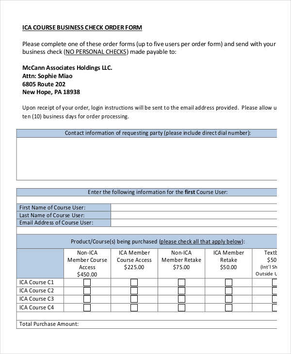 FREE 10+ Business Order Forms in PDF | MS Word | Excel