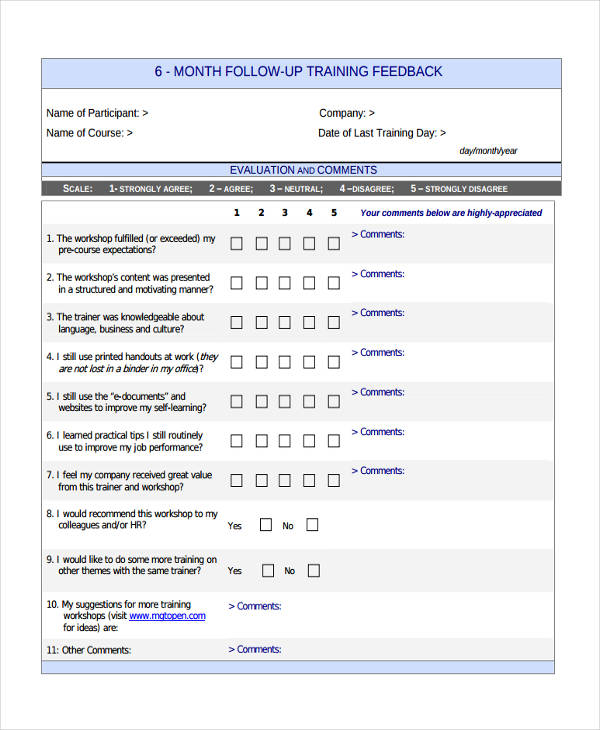 FREE 13+ Business Feedback Forms in PDF | MS Word