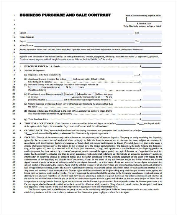 FREE 30+ Sample Purchase Agreement Forms in MS Word | PDF